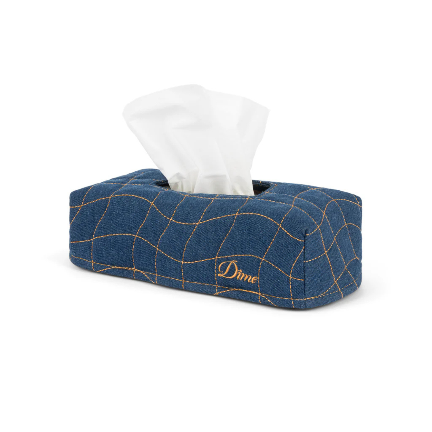 DIME Quilted Tissue Box Cover Indigo I Momentum - Momentum Clothing